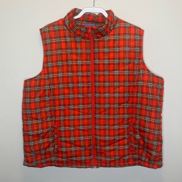 Laura Scott | Jackets & Coats | Laura Scott Plus Plaid Puffer Vest Size ...